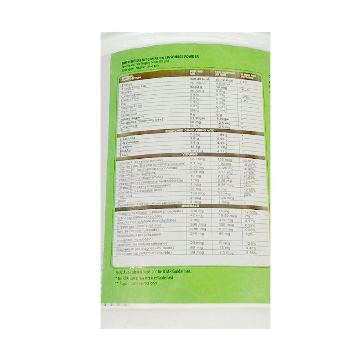 LivSource Vanilla Powder 400 gm Price, Uses, Side Effects, Composition ...