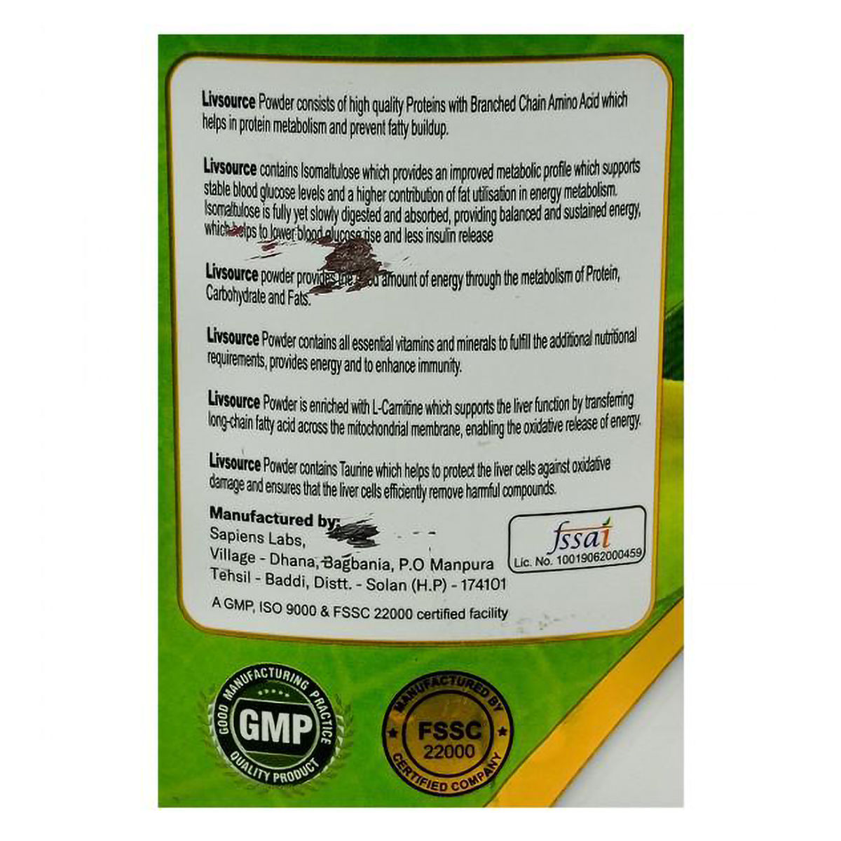 Livsource Sugar Free Vanilla Flavour Powder 450 gm Price, Uses, Side ...