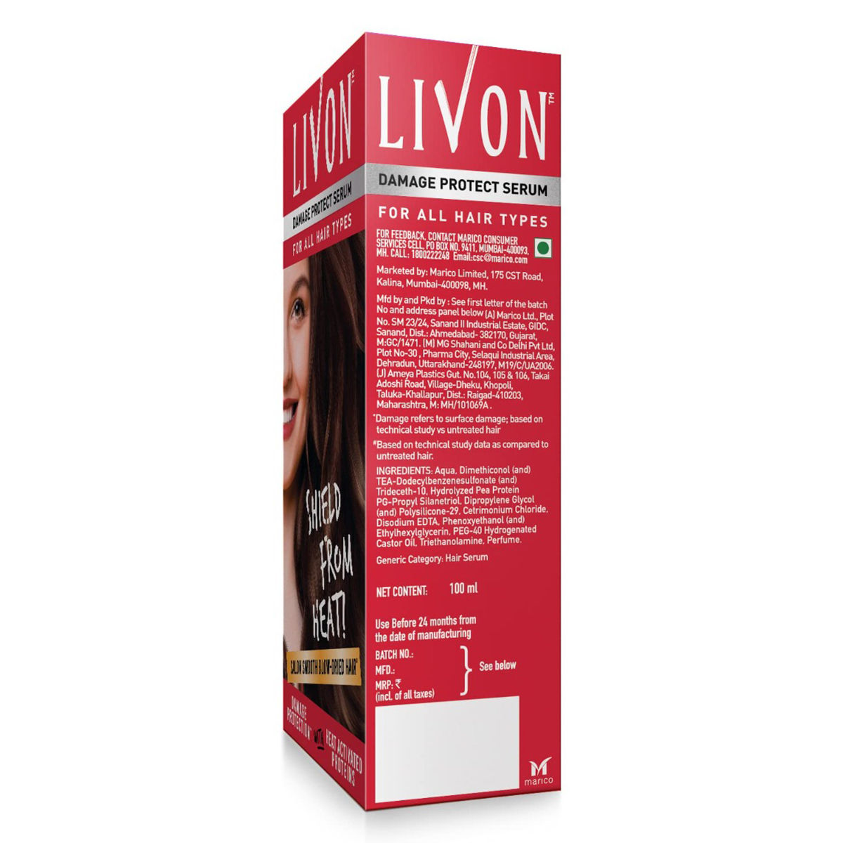 Livon Damage Protect Hair Serum, 100 ml Price, Uses, Side Effects ...