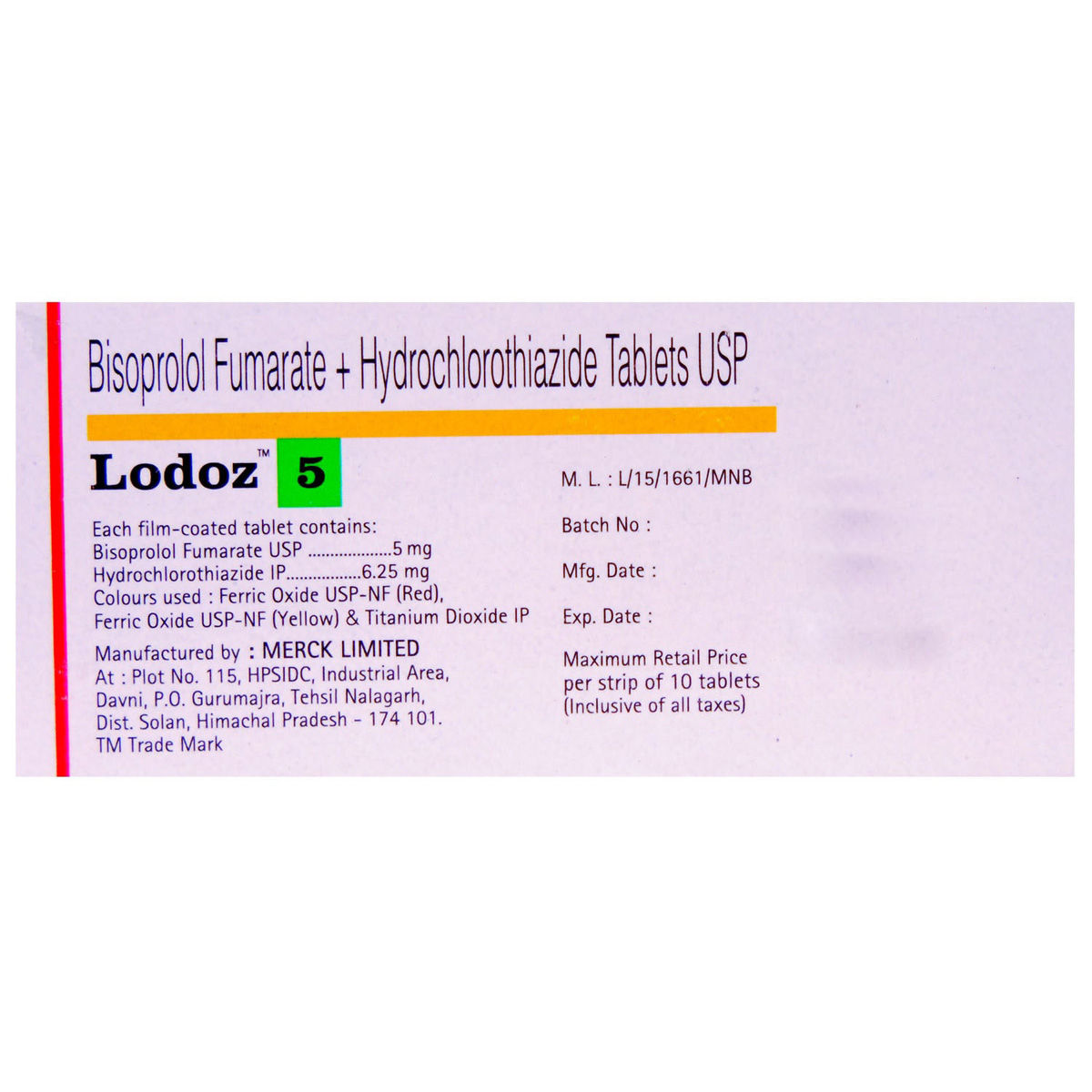 Lodoz 5 Tablet | Uses, Side Effects, Price | Apollo Pharmacy