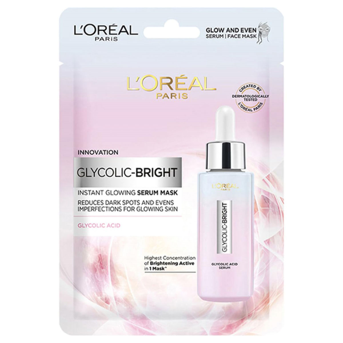 Buy Loreal Glycolic Bright Face Mask, 1 Count | 19 Minutes Delivery ...