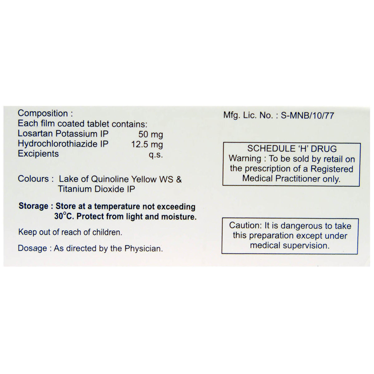 Losakind-H Tablet 10's Price, Uses, Side Effects, Composition - Apollo ...