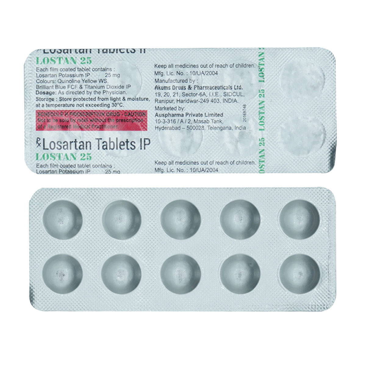 Lostan 25 Tablet 10's Price, Uses, Side Effects, Composition - Apollo ...
