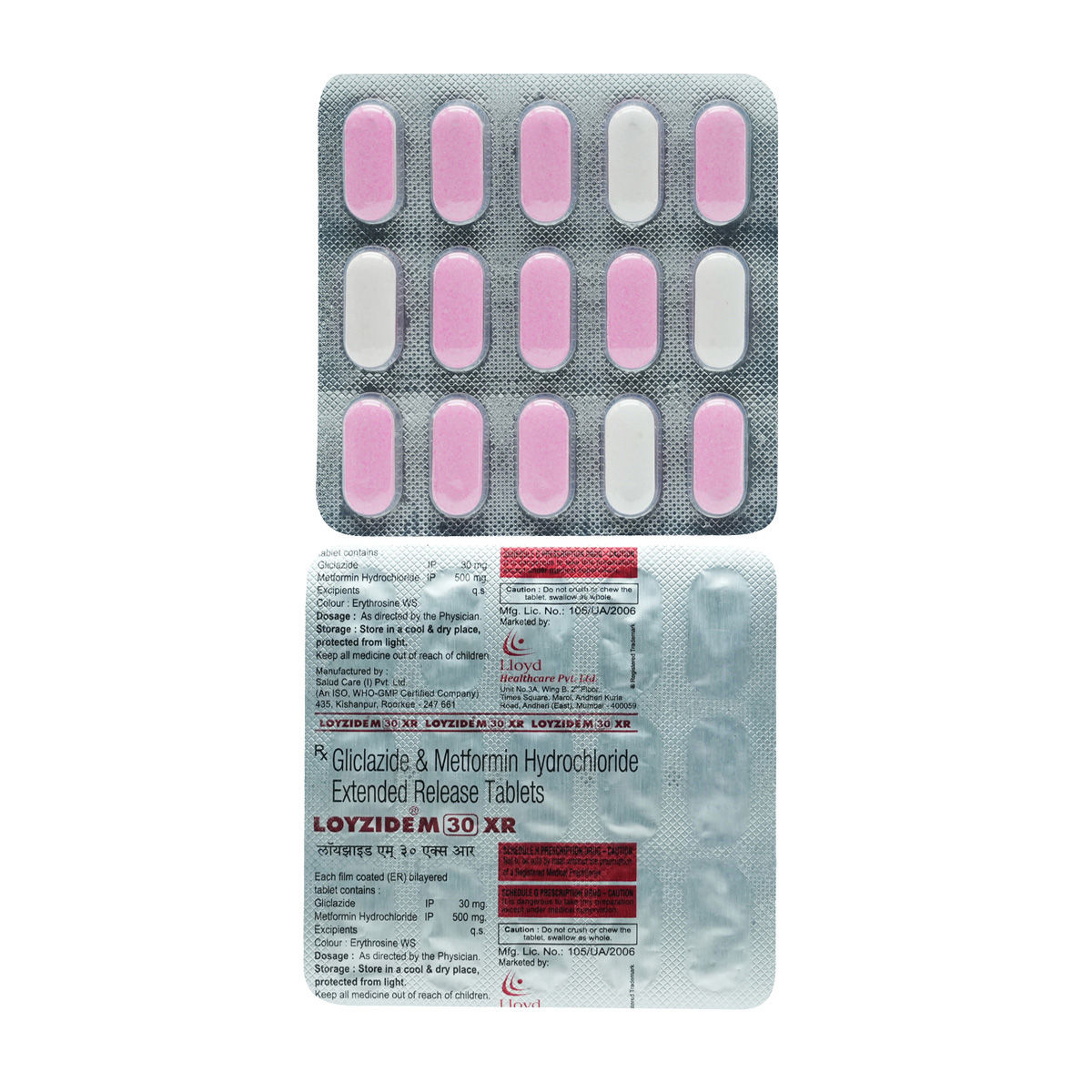 Loyzide-M 30mg Xr Tablet 15's Price, Uses, Side Effects, Composition ...