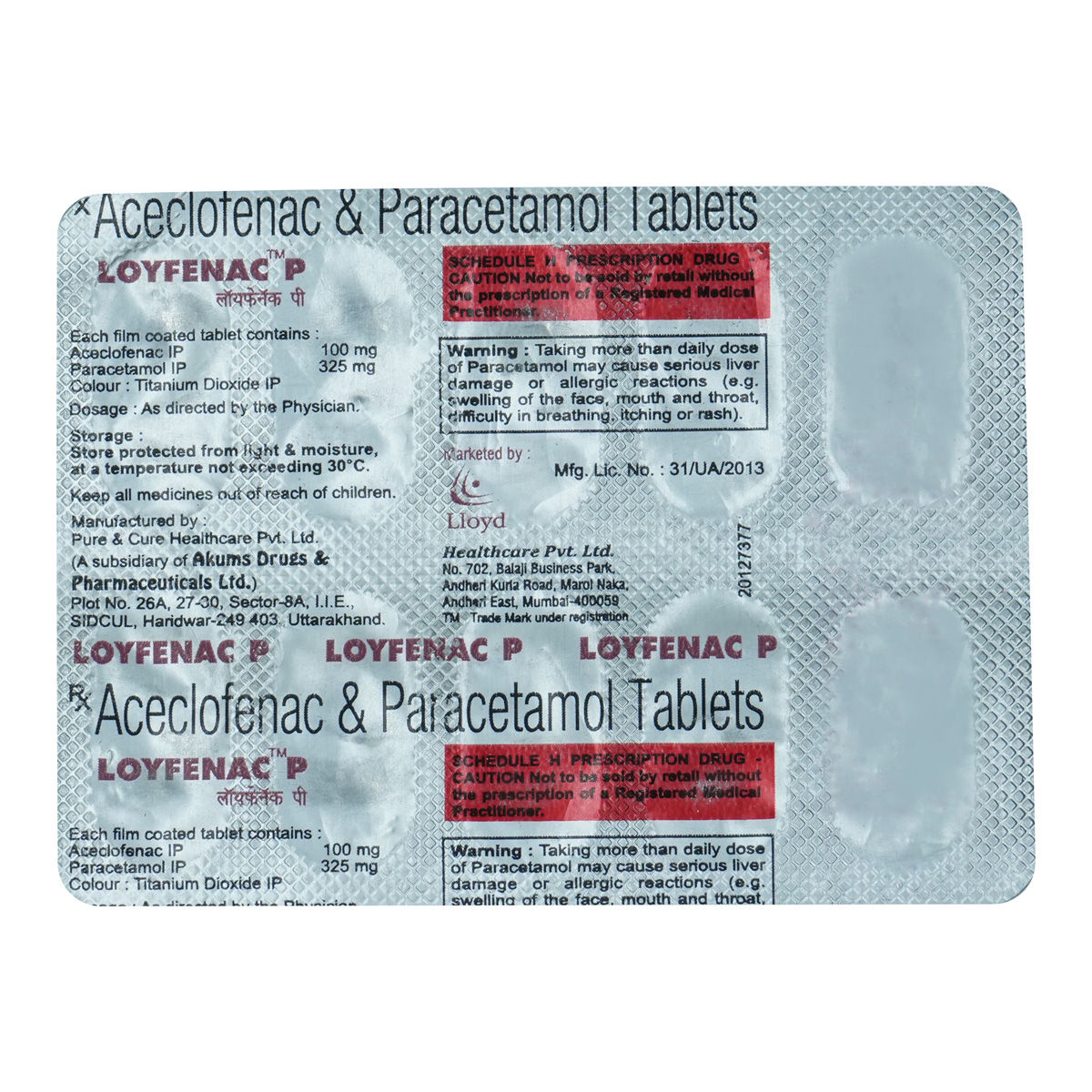 Loyfenac-P Tablet | Uses, Side Effects, Price | Apollo Pharmacy