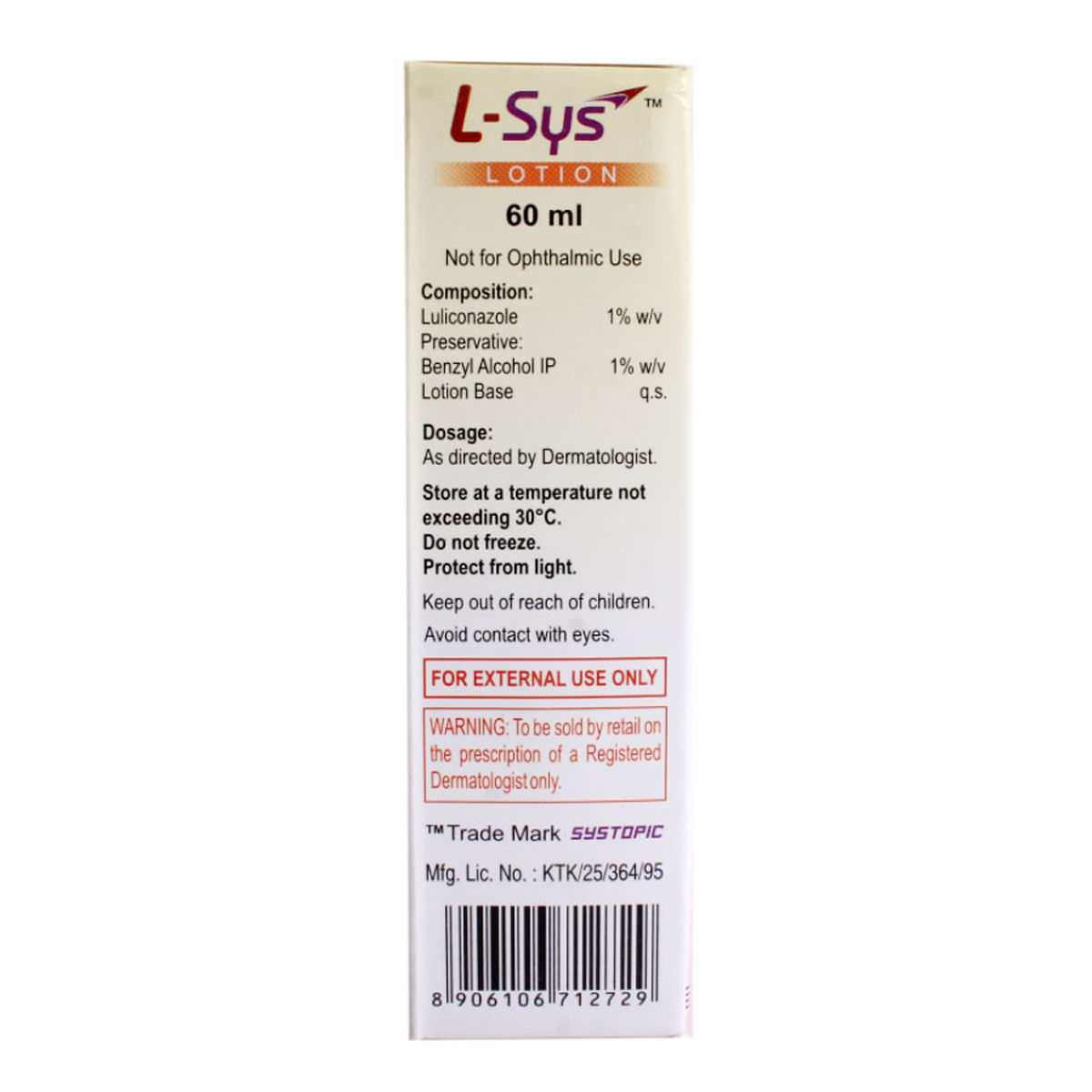L-Sys Lotion | Uses, Side Effects, Price | Apollo Pharmacy