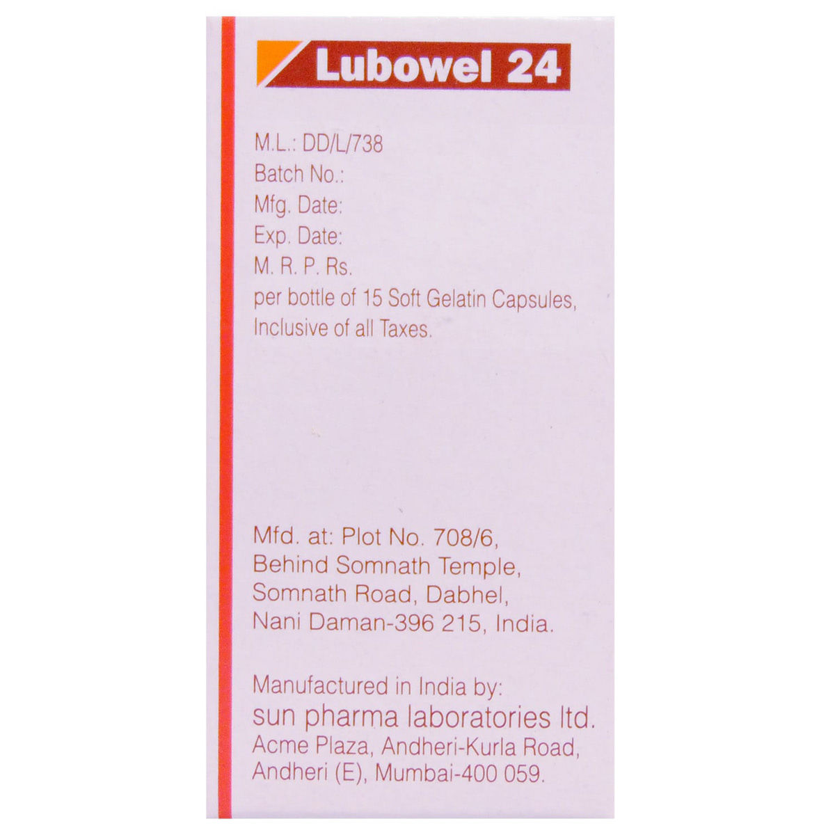 Lubowel 24 Capsule 15's Price, Uses, Side Effects, Composition - Apollo ...