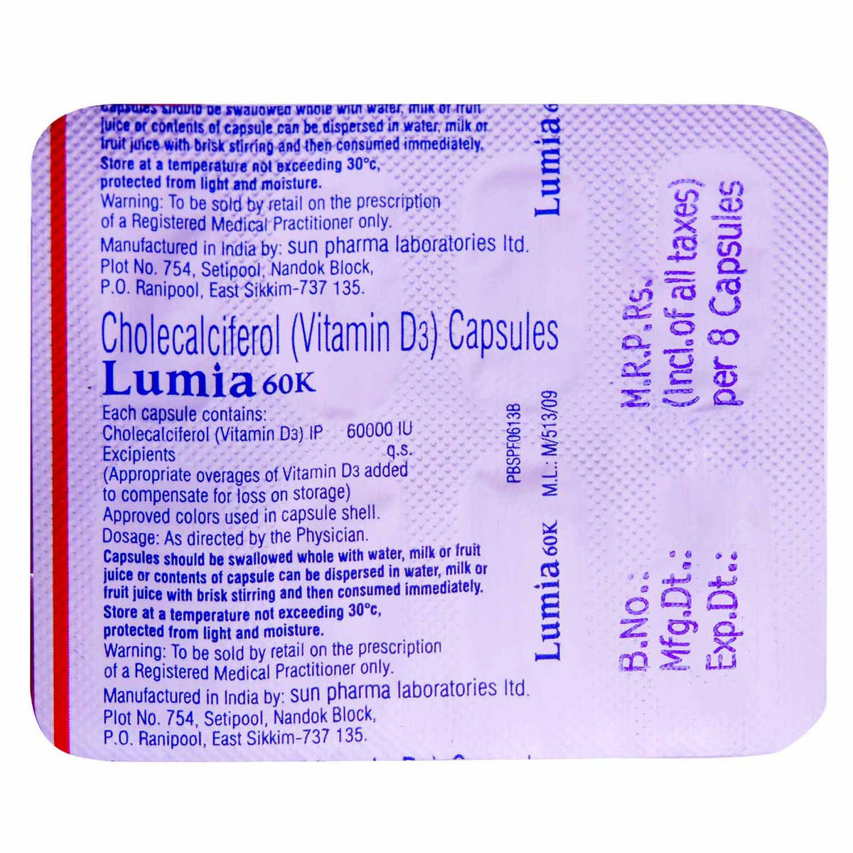 Lumia 60K Capsule | Uses, Side Effects, Price | Apollo Pharmacy