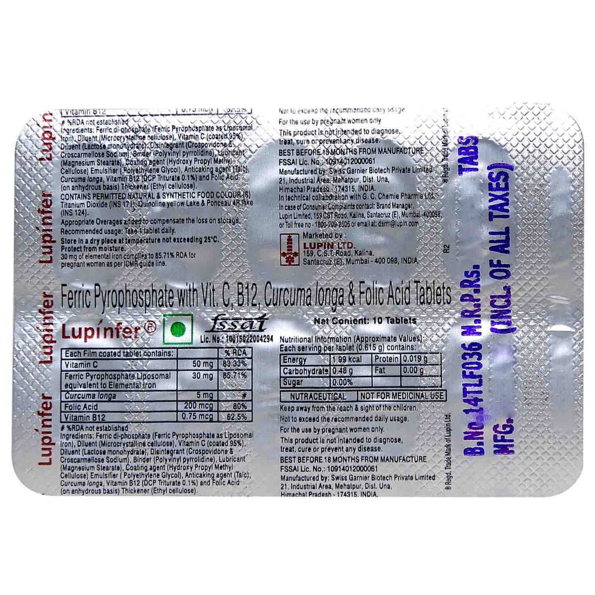 Lupinfer Tablet 10's Price, Uses, Side Effects, Composition - Apollo ...