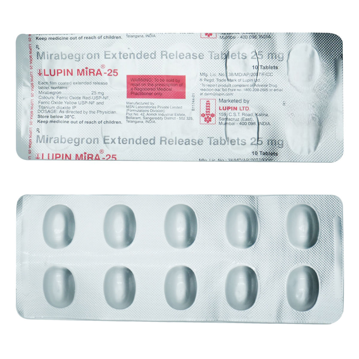 Lupin Mira 25 Tablet | Uses, Side Effects, Price | Apollo Pharmacy