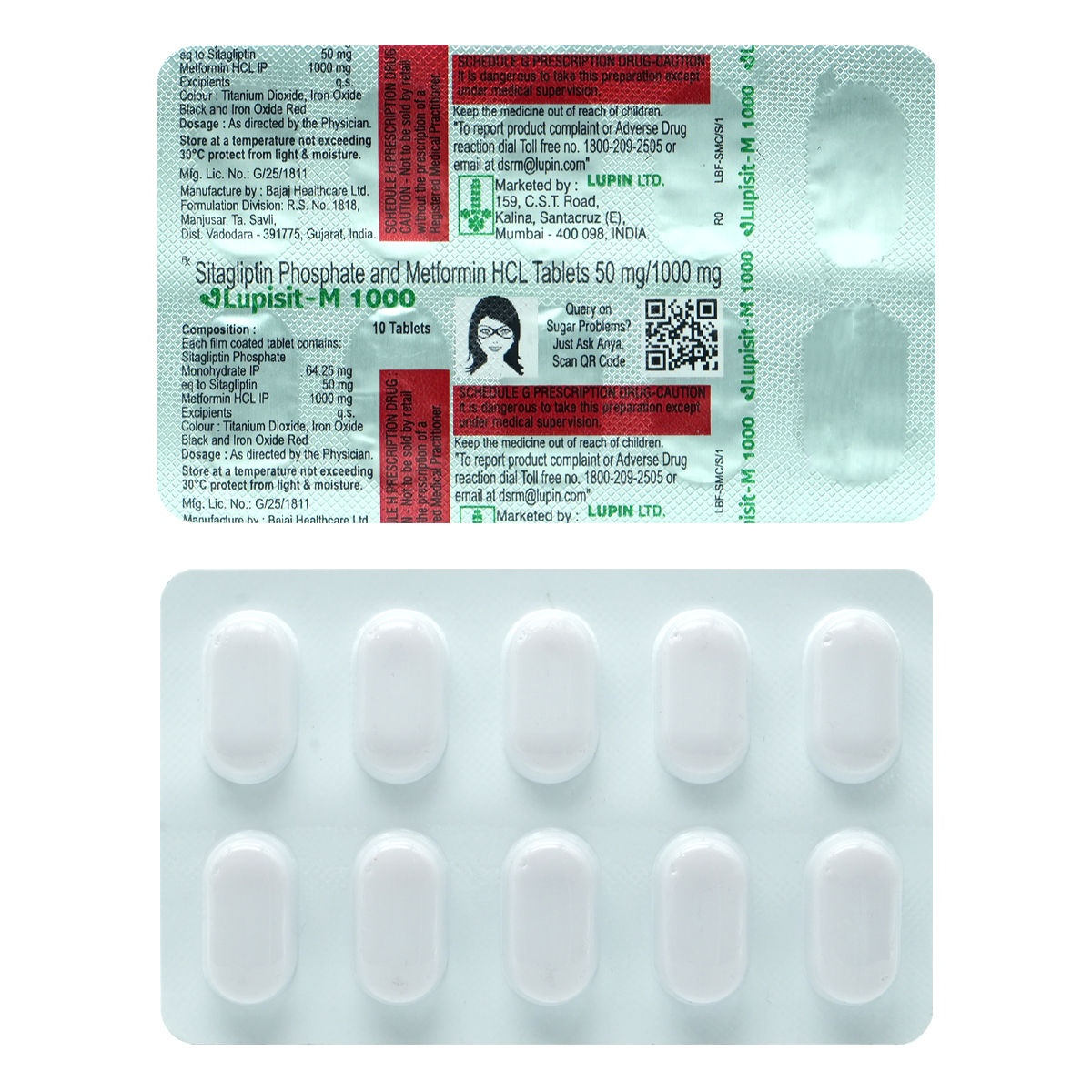 Lupisit-M 1000 Tab | Uses, Side Effects, Price | Apollo Pharmacy