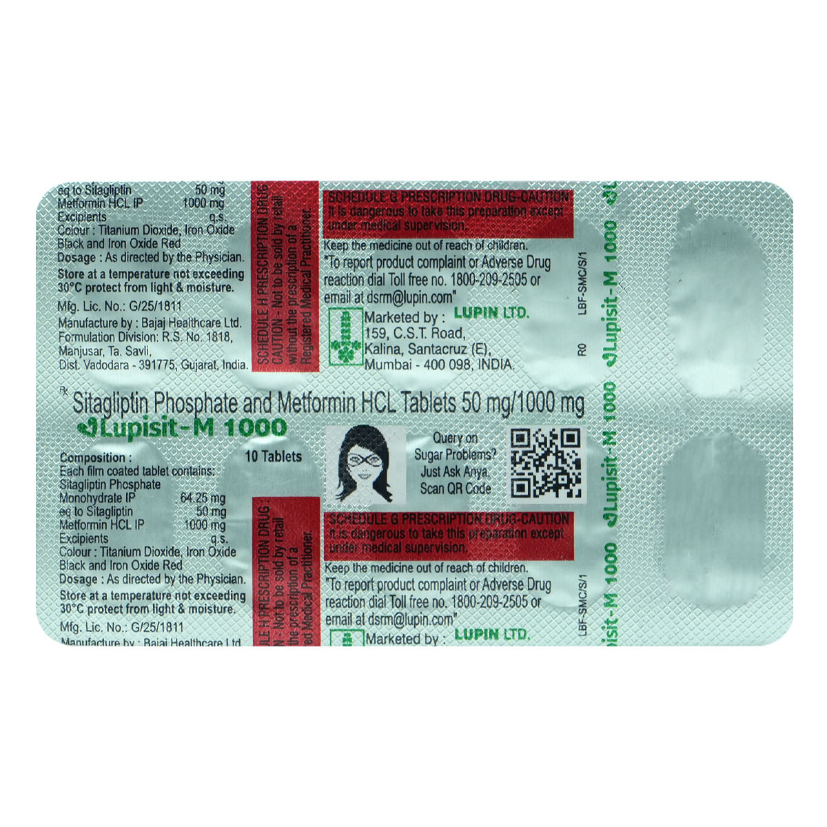 Lupisit-M 1000 Tab 10'S Price, Uses, Side Effects, Composition - Apollo ...