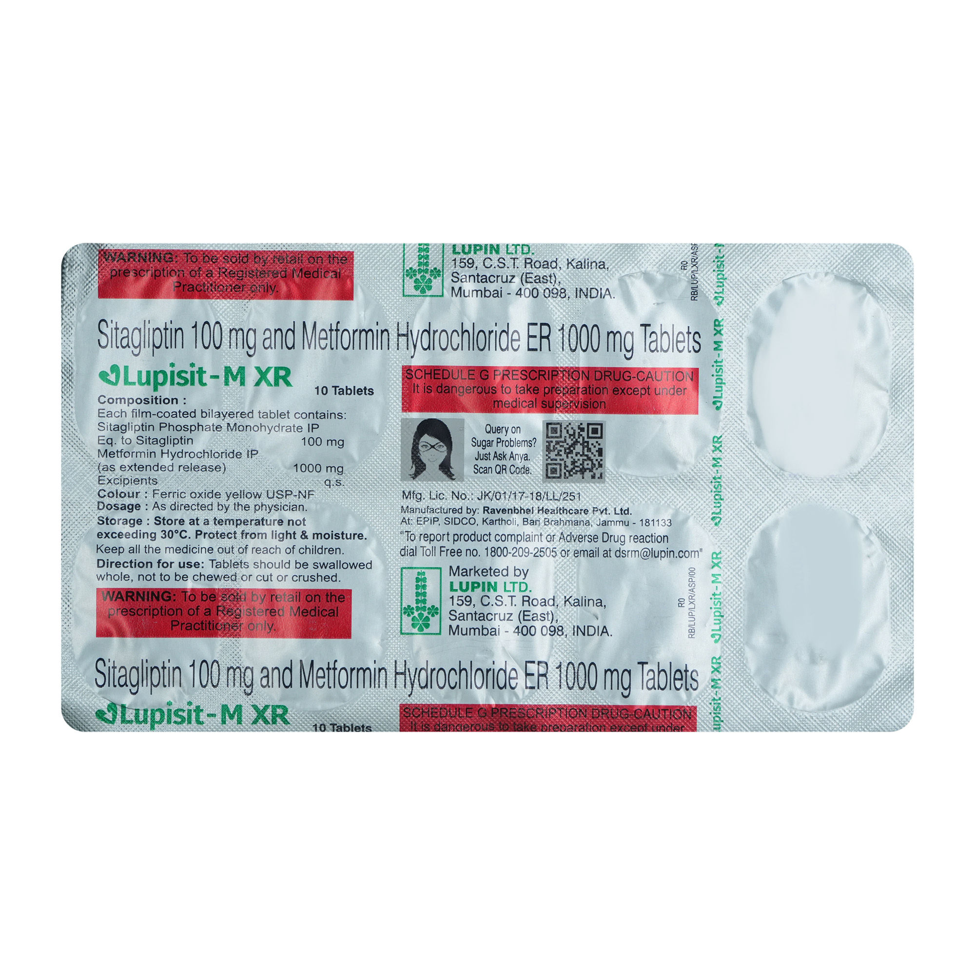 Lupisit-M XR Tablet 10's Price, Uses, Side Effects, Composition ...