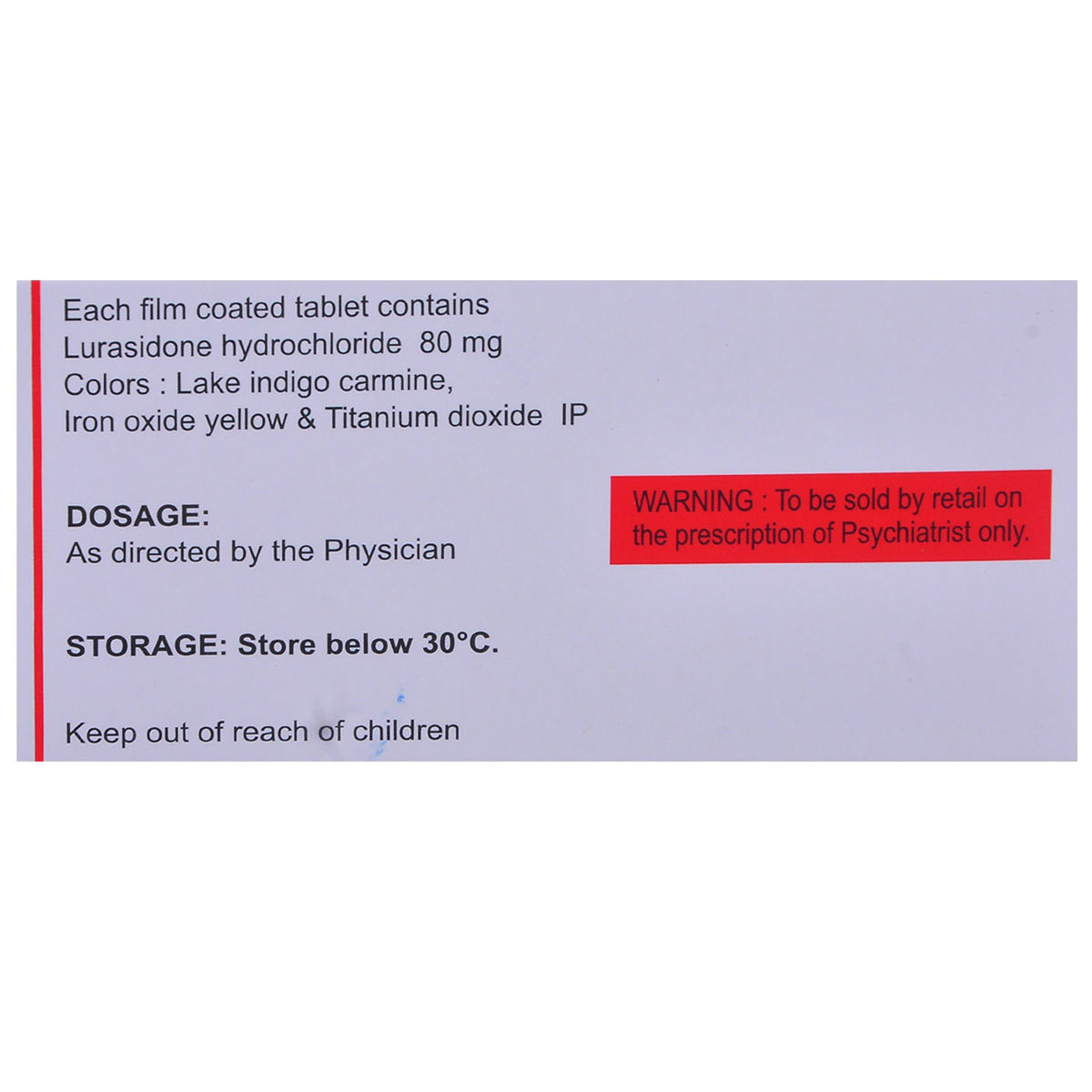 Lurata 80 Tablet 10's Price, Uses, Side Effects, Composition - Apollo ...
