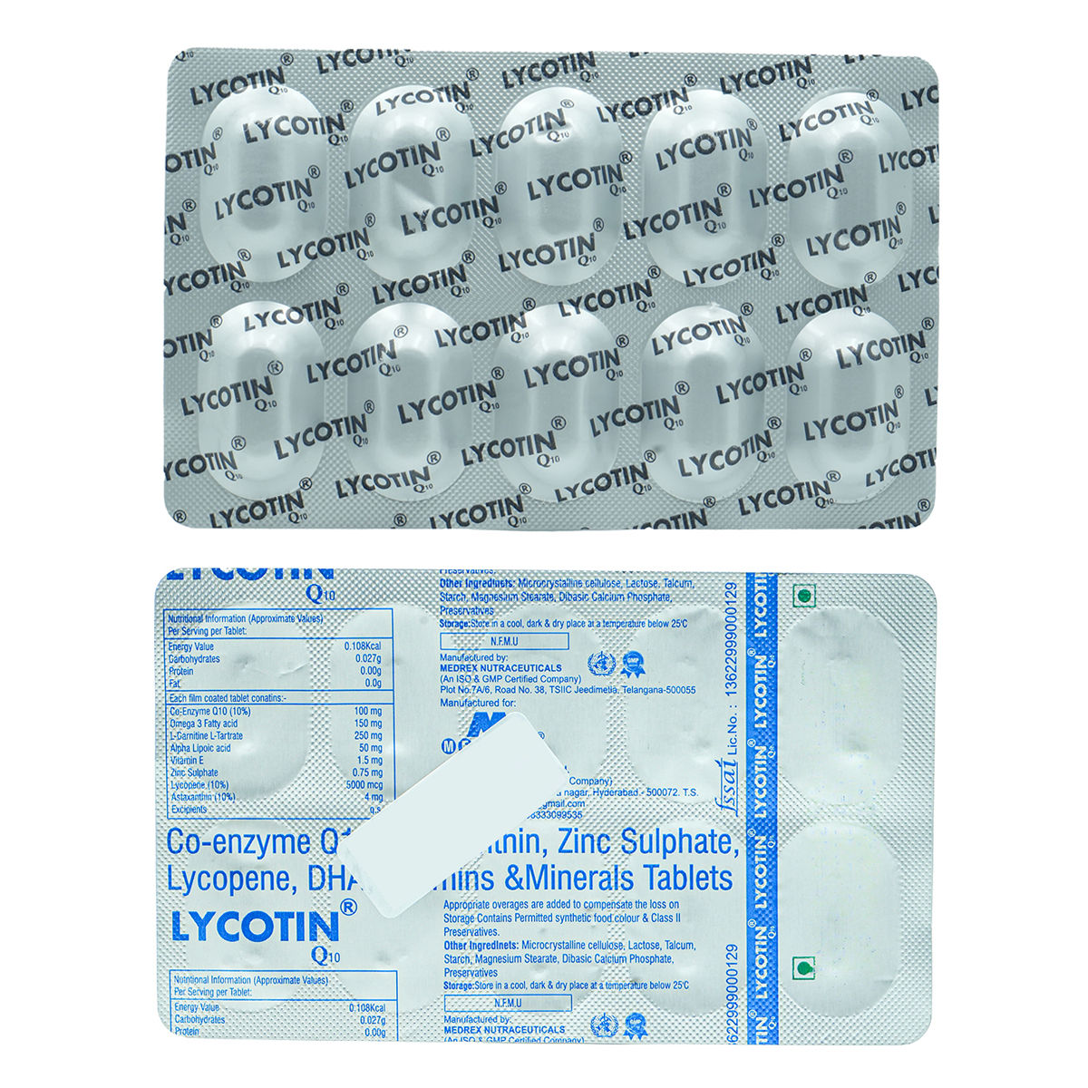 Lycotin Q10 Tablet | Uses, Side Effects, Price | Apollo Pharmacy