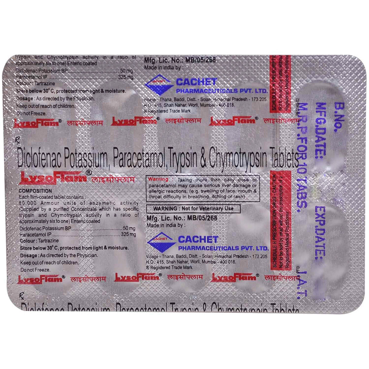 Lysoflam Tablet 10's Price, Uses, Side Effects, Composition - Apollo ...