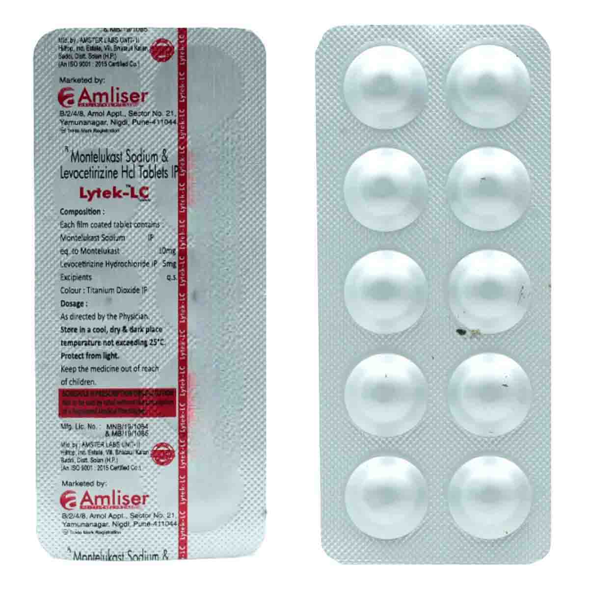 Lytek-LC 10/5 Tablet | Uses, Side Effects, Price | Apollo Pharmacy