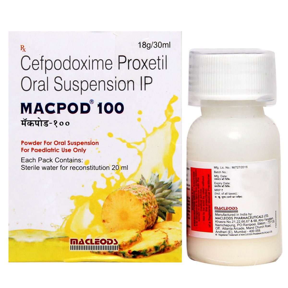 Macpod 100 Powder For Oral Suspension 30 ml Price, Uses, Side Effects ...