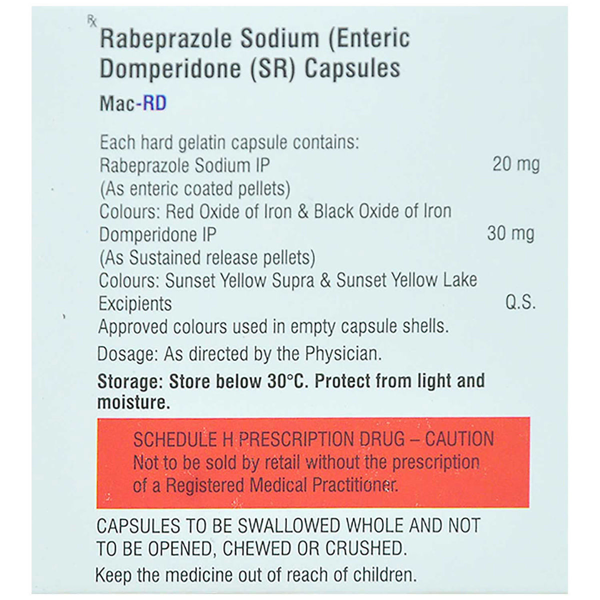 Mac RD Capsule | Uses, Side Effects, Price | Apollo Pharmacy
