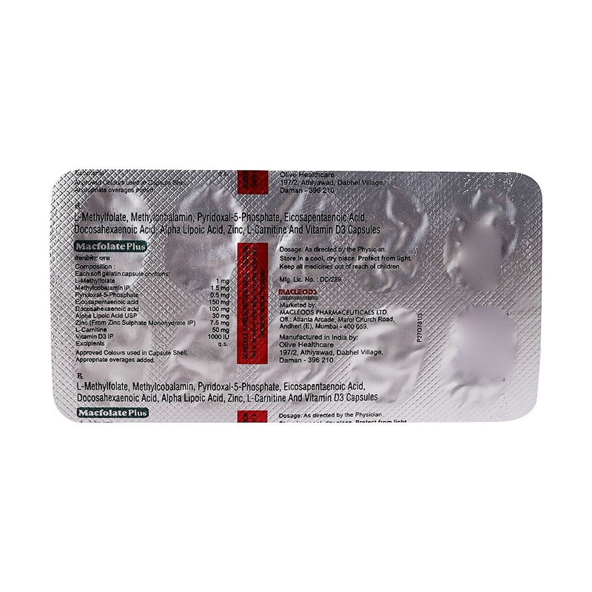 Macfolate Plus Capsule 10's Price, Uses, Side Effects, Composition ...