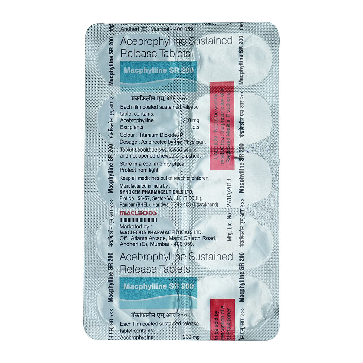 Macphylline SR 200 Tablet | Uses, Side Effects, Price | Apollo Pharmacy