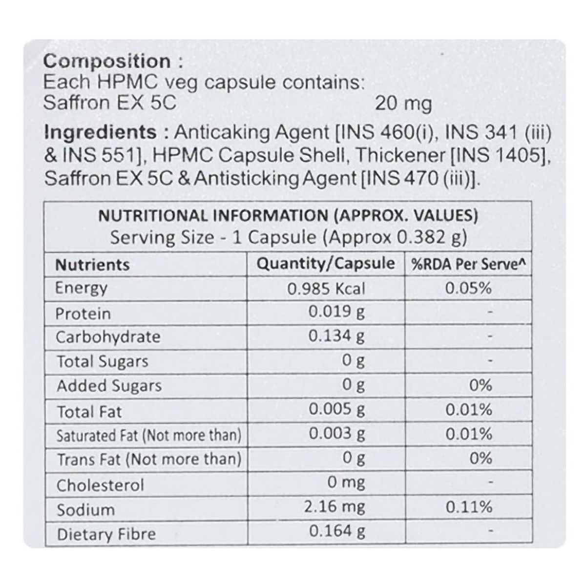 Macusaff 20 Veg Capsule 10's Price, Uses, Side Effects, Composition ...