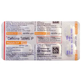 Mahacef-200 Tablet | Uses, Side Effects, Price | Apollo Pharmacy