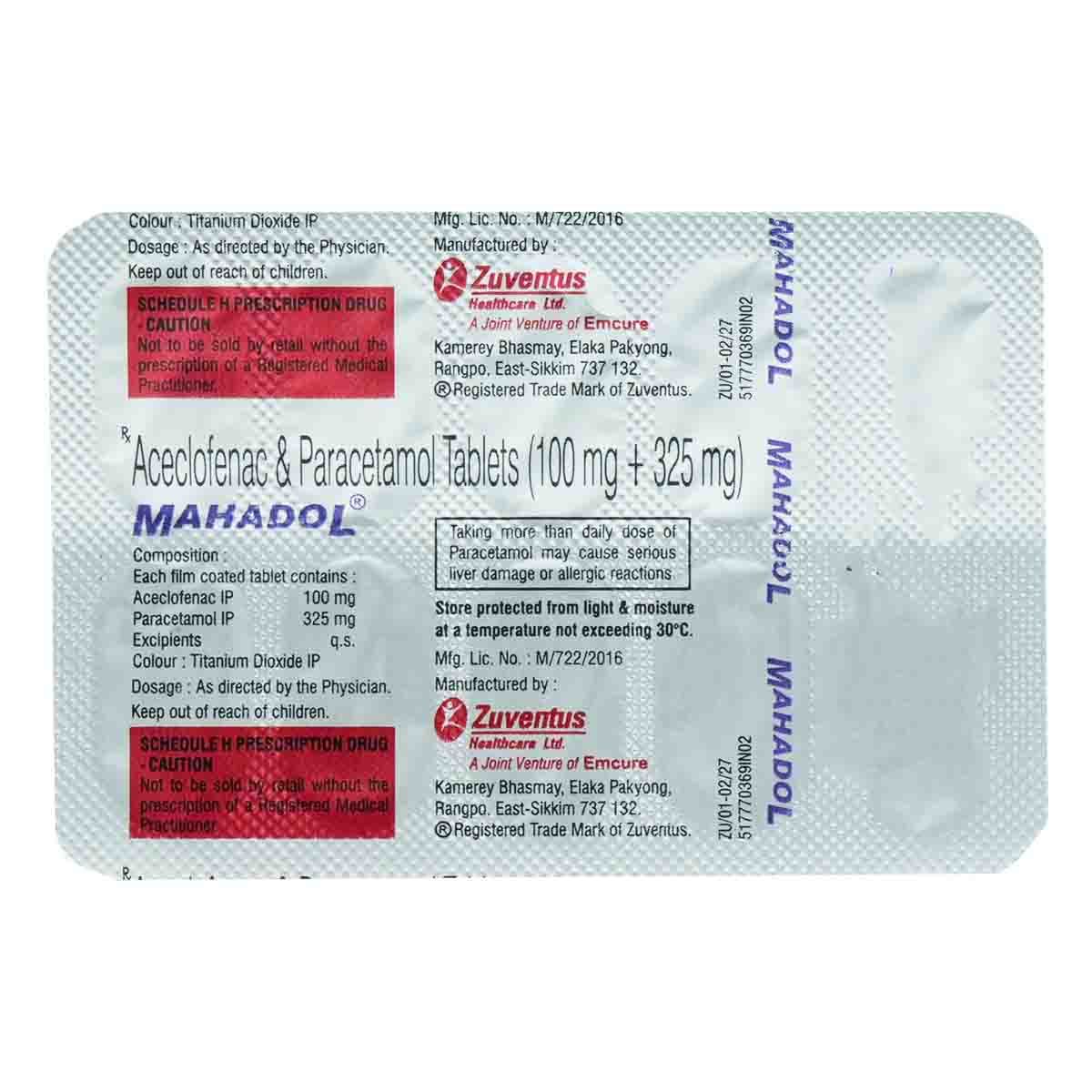 Mahadol Tablet 10's Price, Uses, Side Effects, Composition - Apollo ...