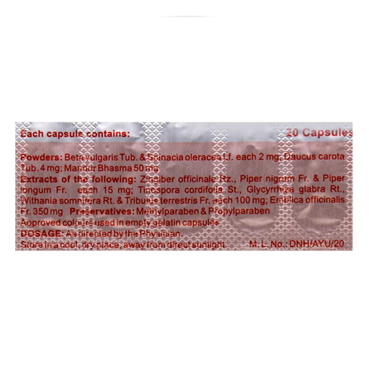 Charak Manoll, 20 Capsules Price, Uses, Side Effects, Composition ...