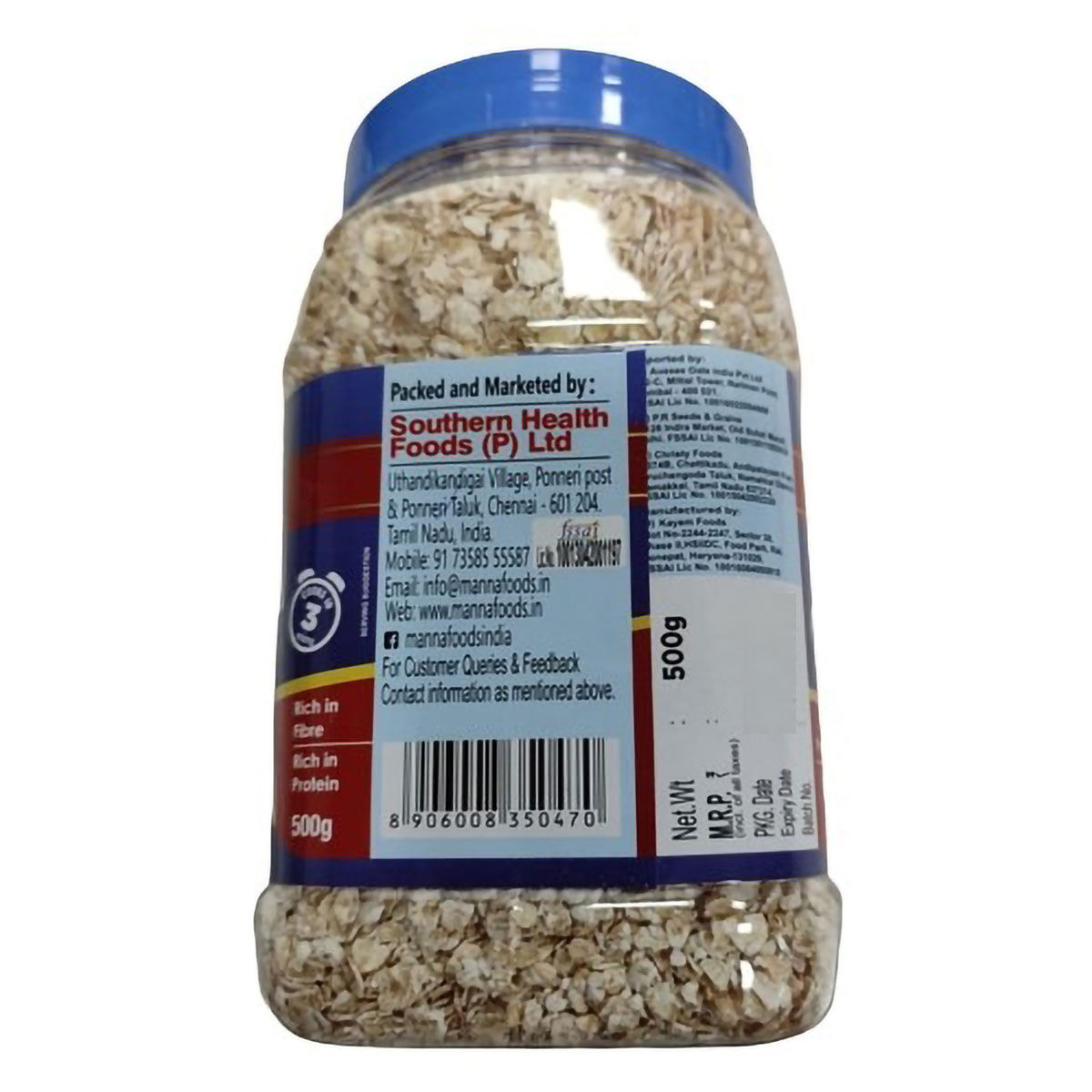 Manna White Oats, 500 gm Jar Price, Uses, Side Effects, Composition ...