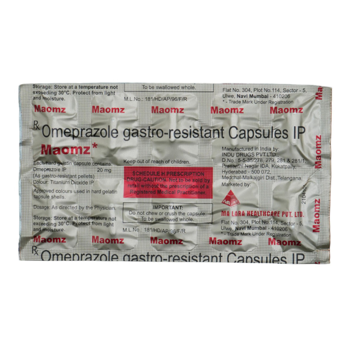 Maomz Capsule | Uses, Side Effects, Price | Apollo Pharmacy