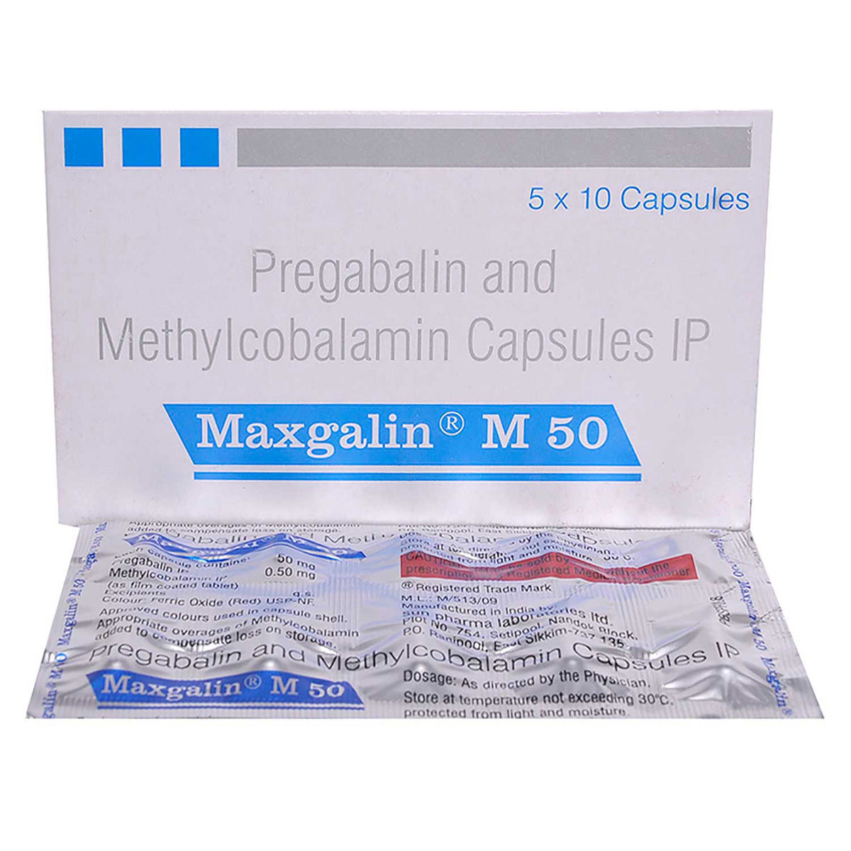 Maxgalin M 50 Tablet 10's Price, Uses, Side Effects, Composition ...