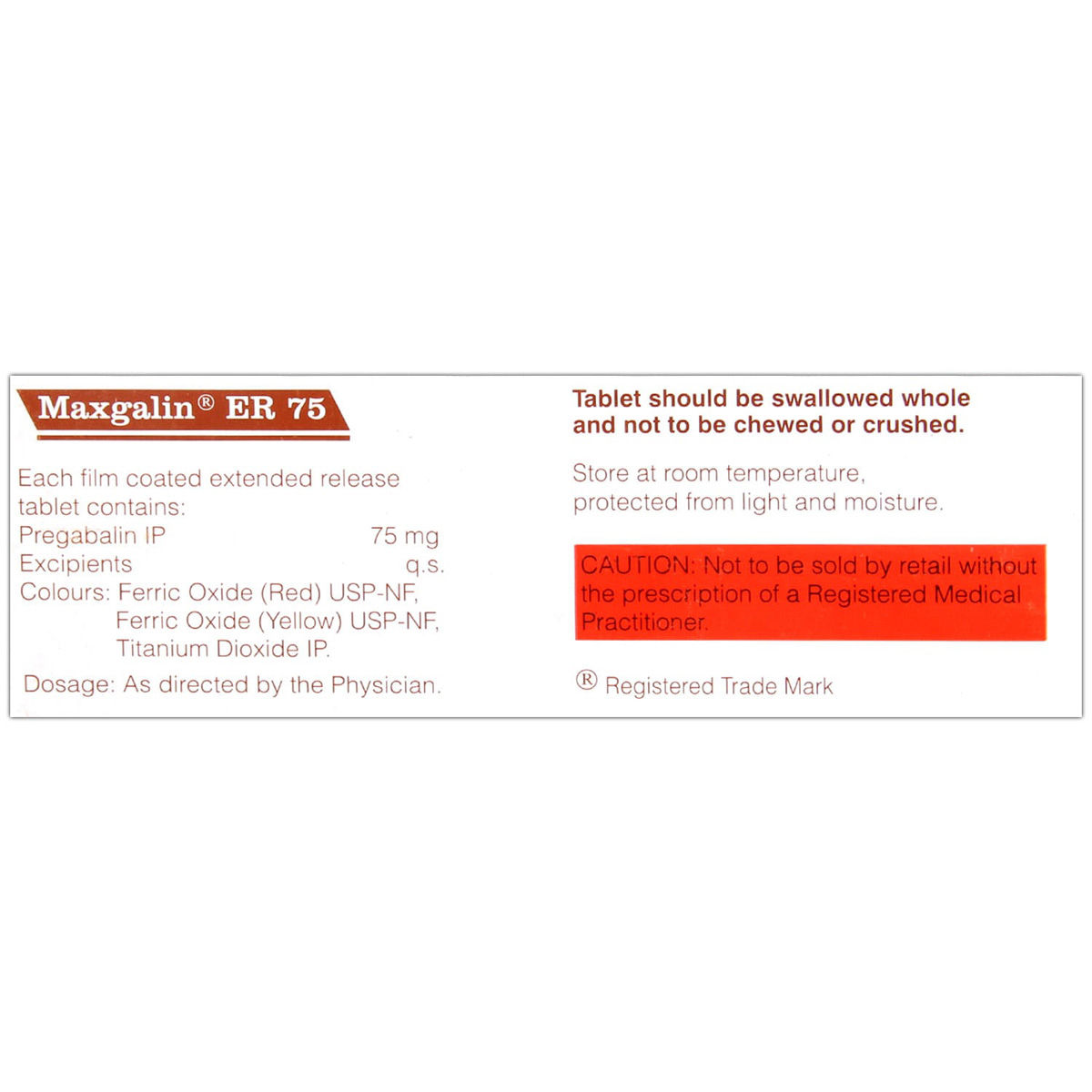 Maxgalin ER 75 Tablet | Uses, Side Effects, Price | Apollo Pharmacy