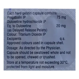 Maxdulin 75 mg/20 mg Capsule | Uses, Side Effects, Price | Apollo Pharmacy