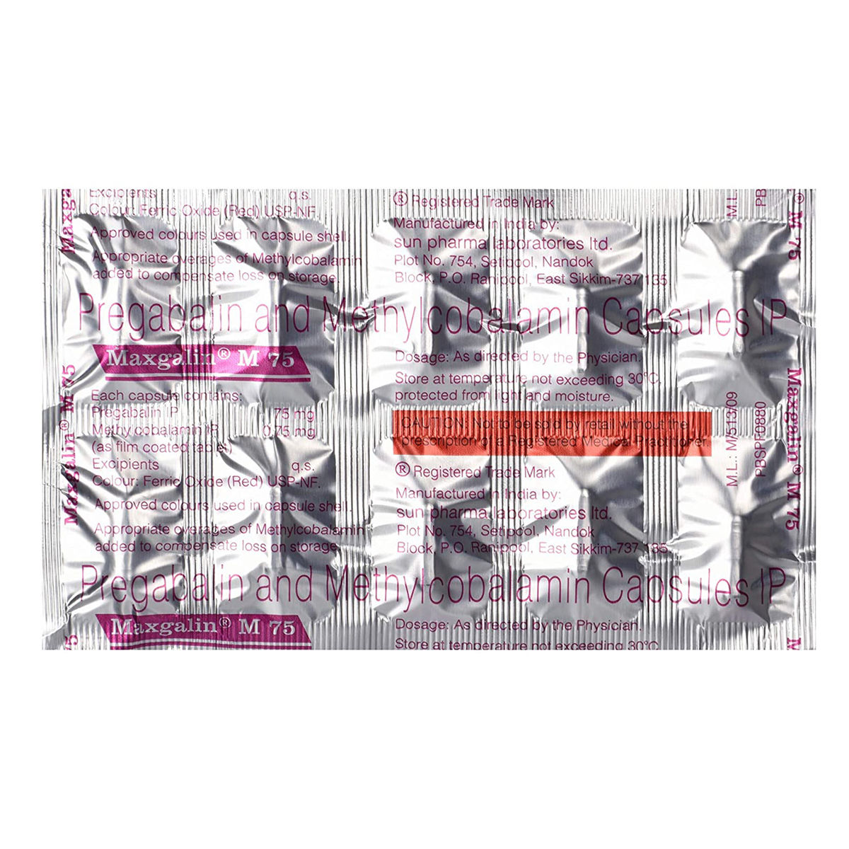 Maxgalin M 75 Capsule 15's Price, Uses, Side Effects, Composition ...