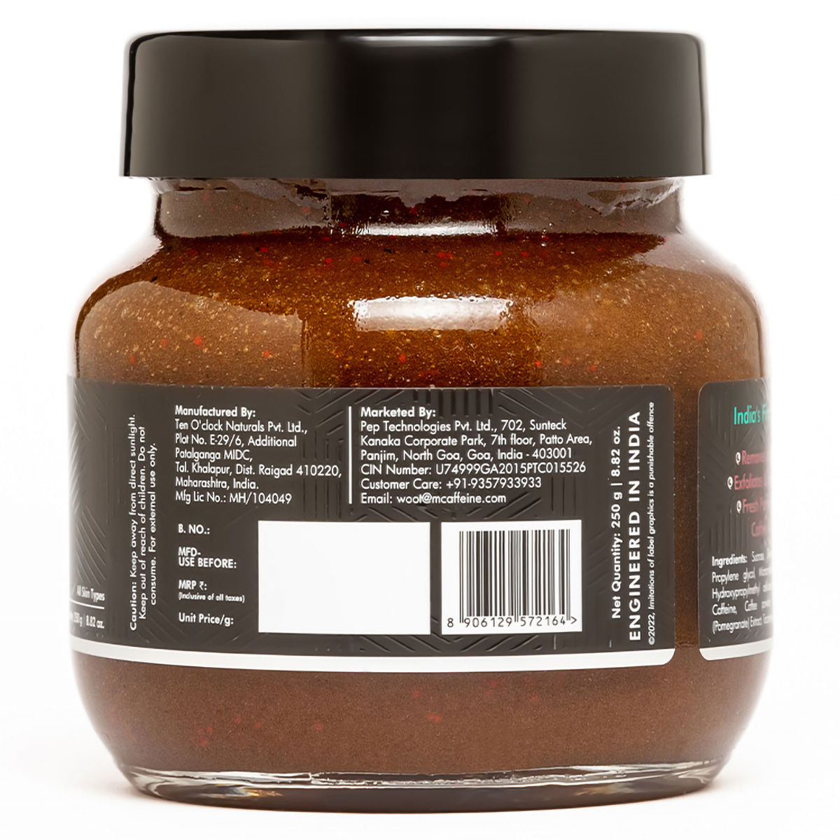 Mcaffeine Coffee Sugar Body Scrub with Pomegranate, 250 gm Price, Uses ...