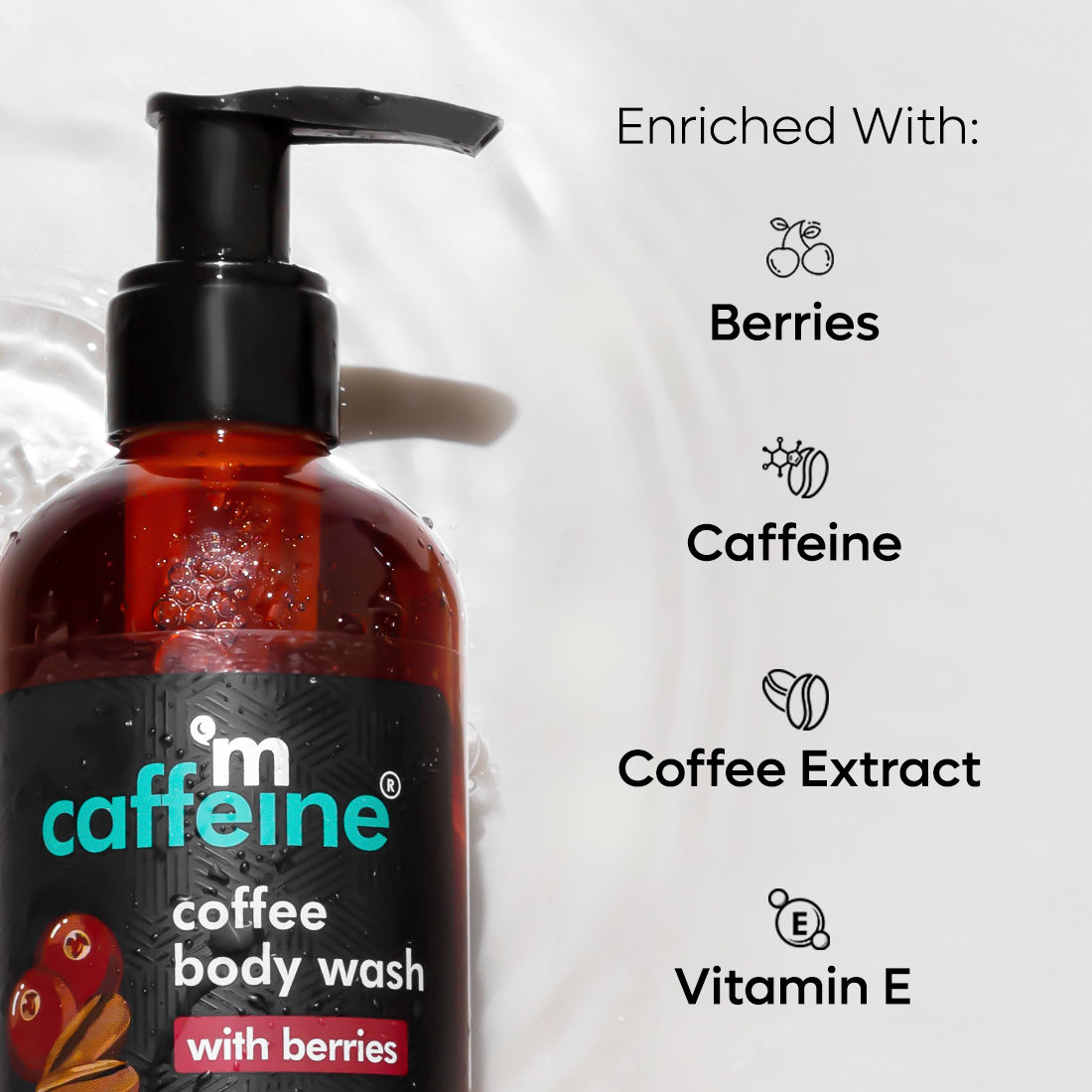 mCaffeine Coffee Body Wash with Berries, 200 ml Price, Uses, Side ...