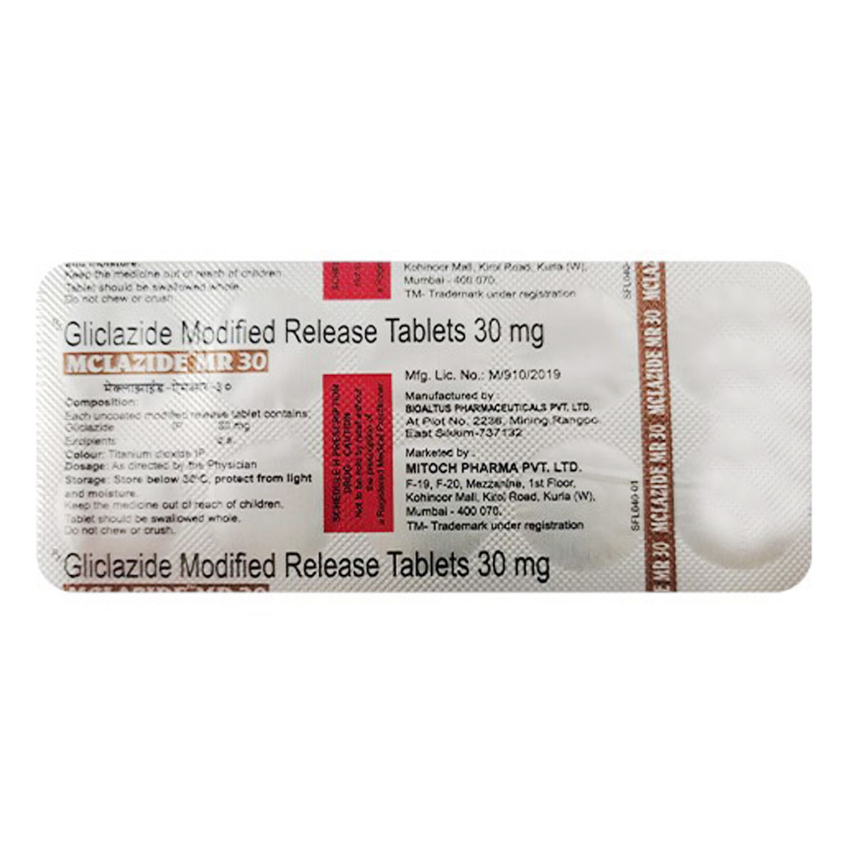 Mclazide MR 30 Tablet 15's Price, Uses, Side Effects, Composition ...