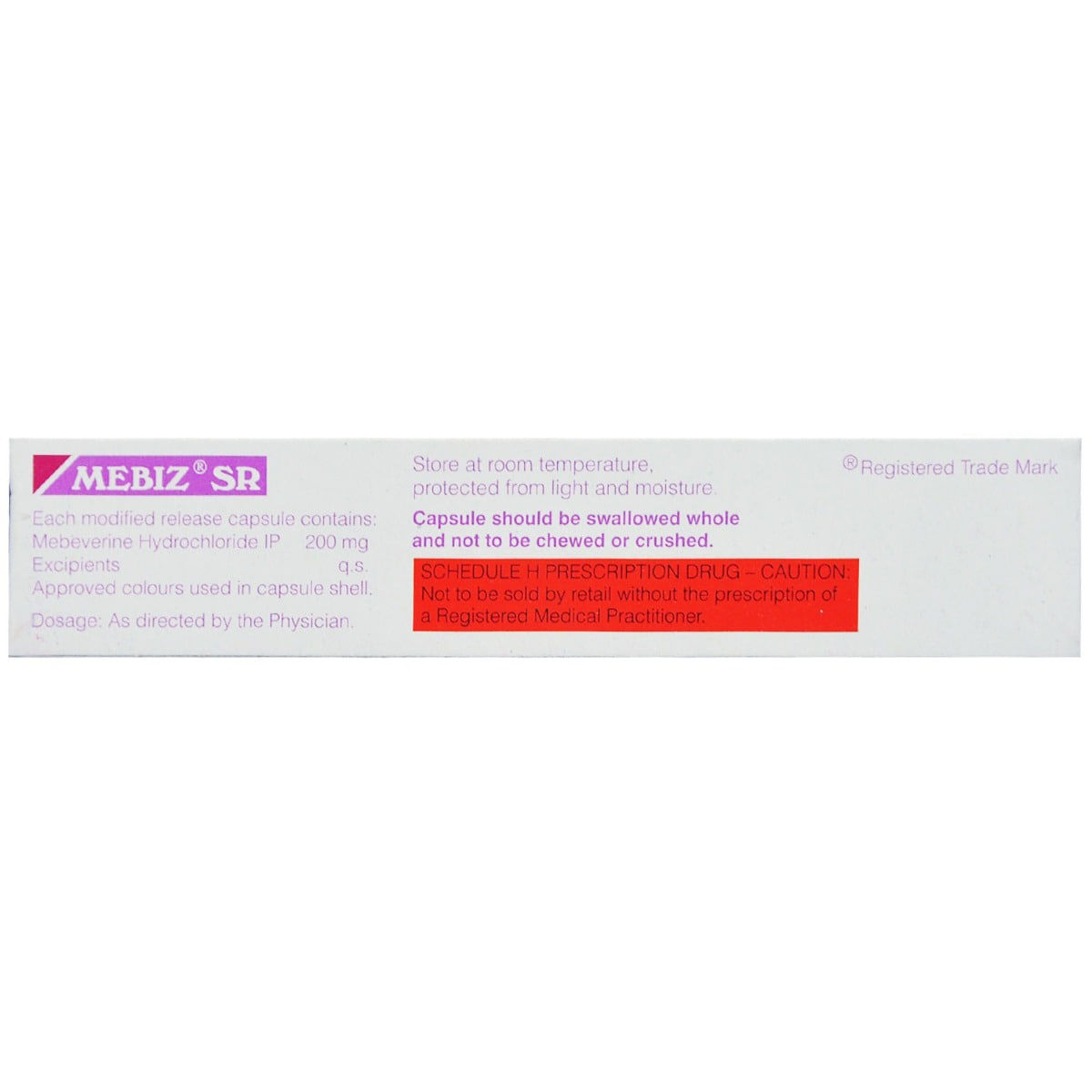Mebiz SR Capsule 10's Price, Uses, Side Effects, Composition - Apollo ...