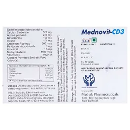 Mednovit-Cd3 Tablet | Uses, Side Effects, Price | Apollo Pharmacy