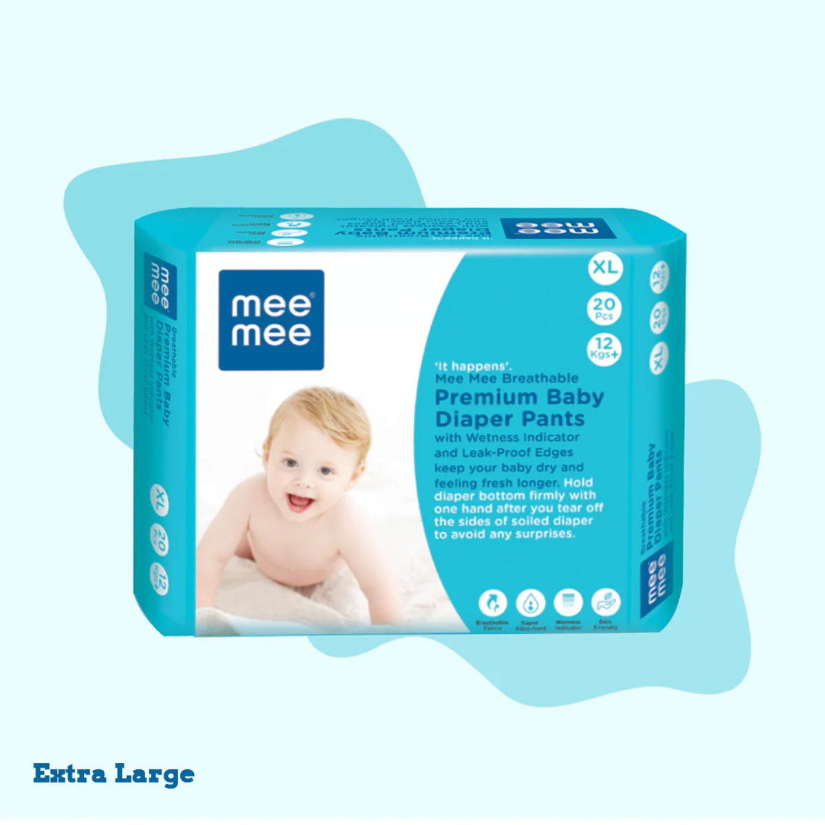 Mee Mee Breathable Premium Baby Diaper Pants, XL, 20 Count Price, Uses ...