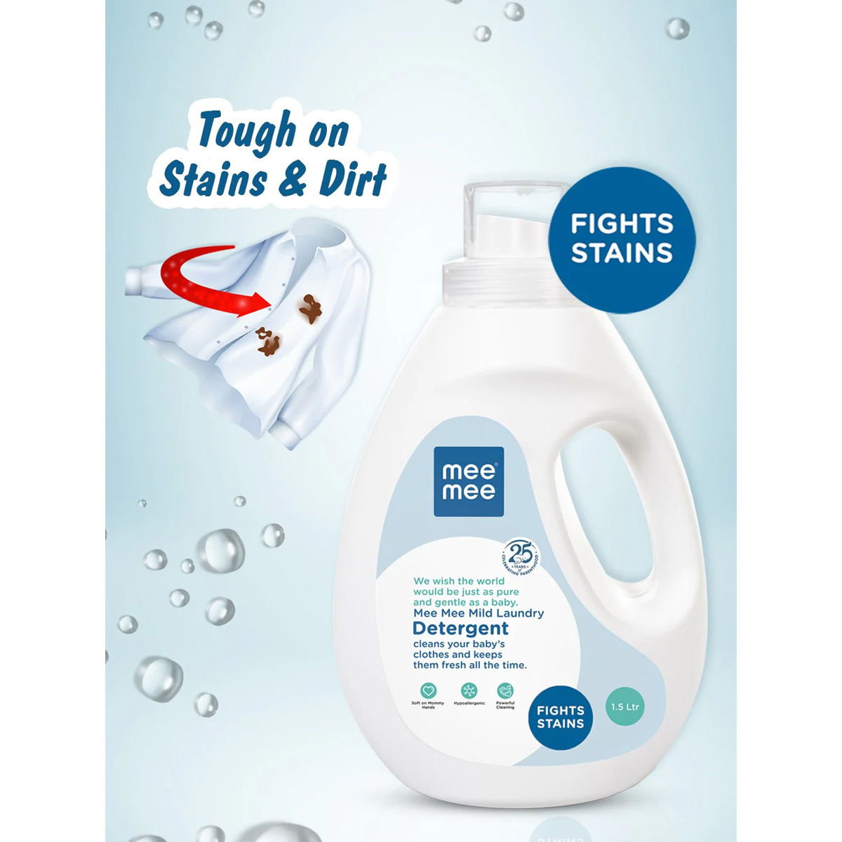 Mee Mee Mild Liquid Laundry Baby Detergent, 1.5 Litre Price, Uses, Side ...