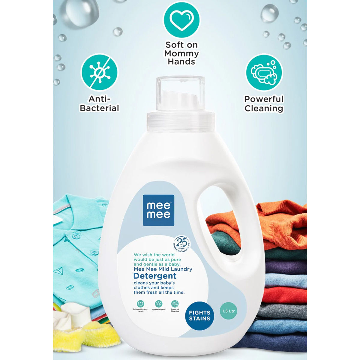 Mee Mee Mild Liquid Laundry Baby Detergent, 1.5 Litre Price, Uses, Side ...