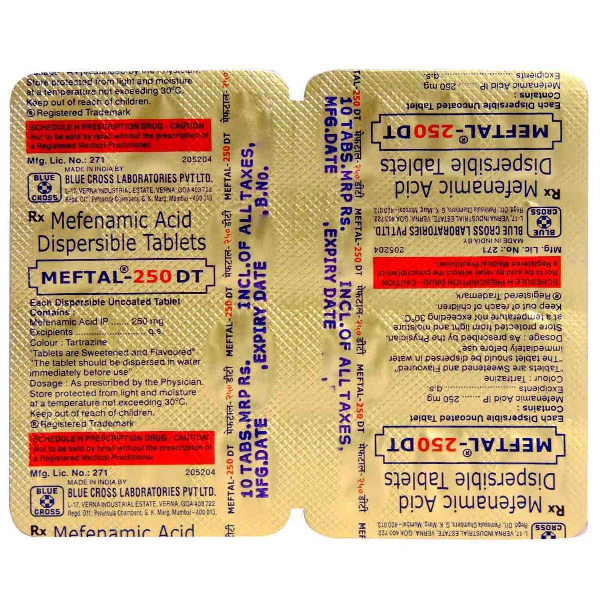 Meftal - 250 mg Tablet 10's Price, Uses, Side Effects, Composition - Apollo Pharmacy