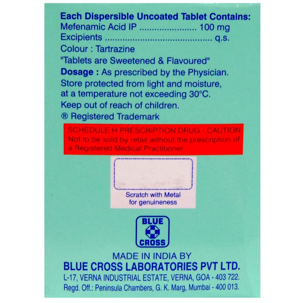 Meftal-P Dispersible Tablet 10's Price, Uses, Side Effects, Composition ...