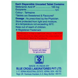 Buy Meftal-P Dispersible Tablet online | Uses, Side Effects, Price and ...