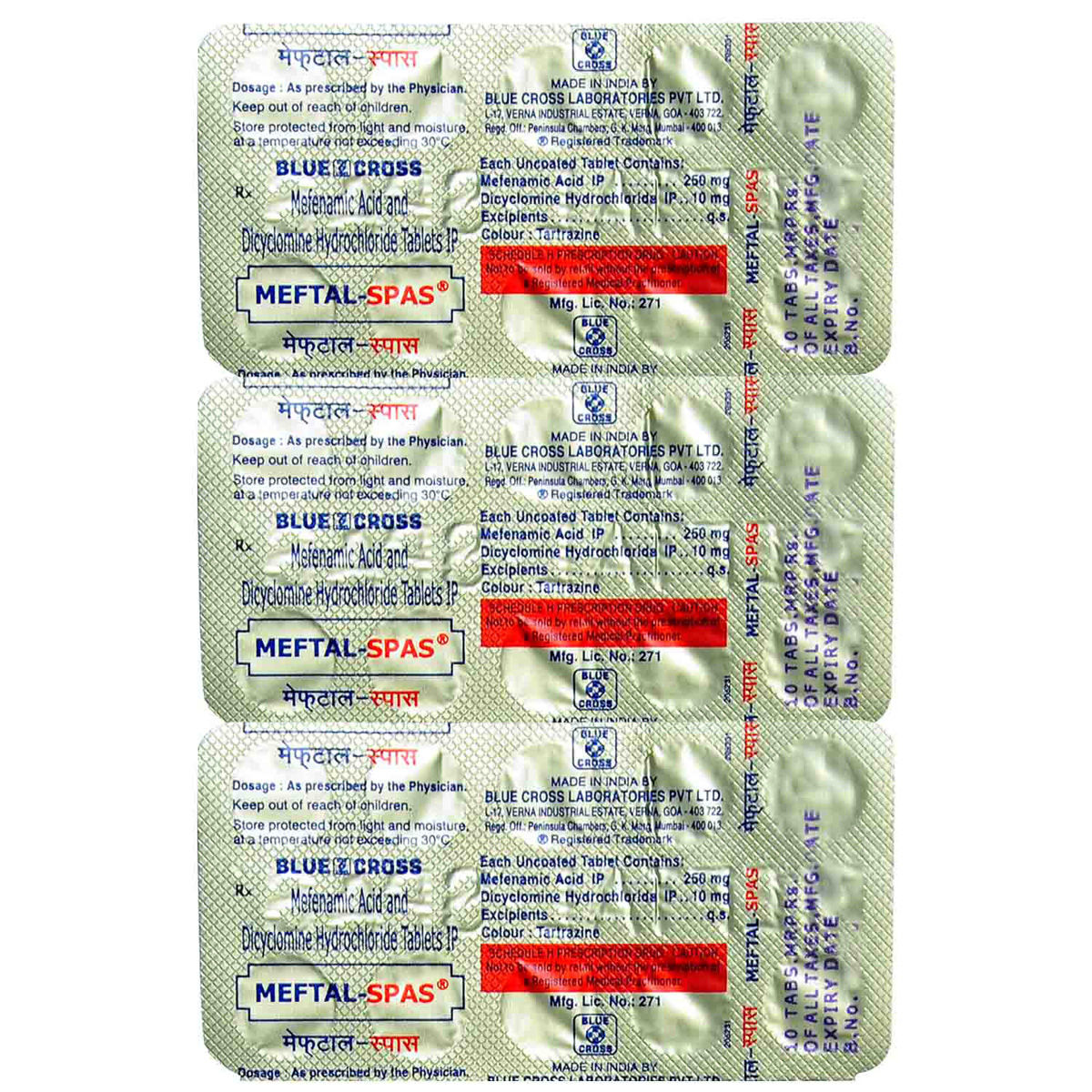 Meftal-Spas Tablet 10's Price, Uses, Side Effects, Composition - Apollo ...