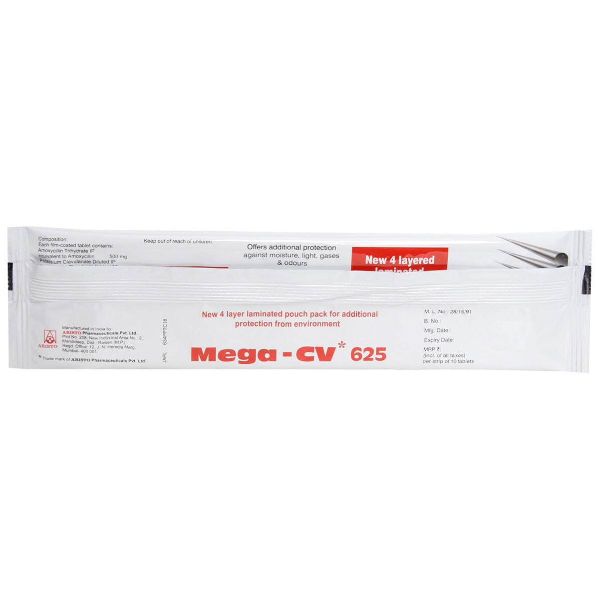 Mega CV 625 Tablet 10's Price, Uses, Side Effects, Composition - Apollo ...