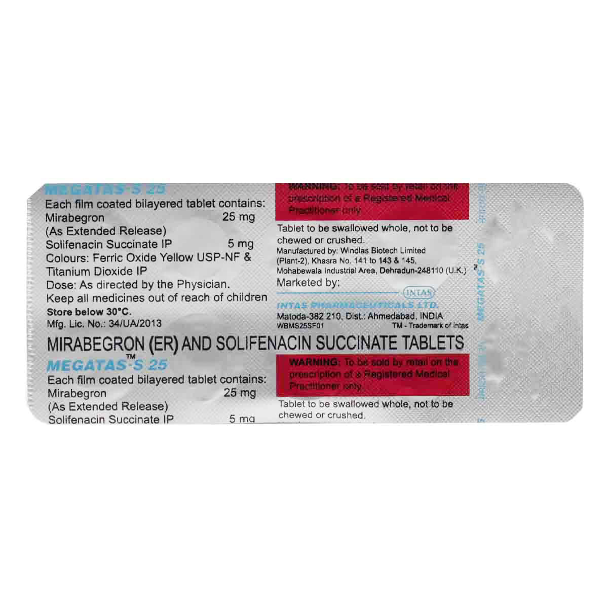 Megatas-S 25 Tablet 10's Price, Uses, Side Effects, Composition ...