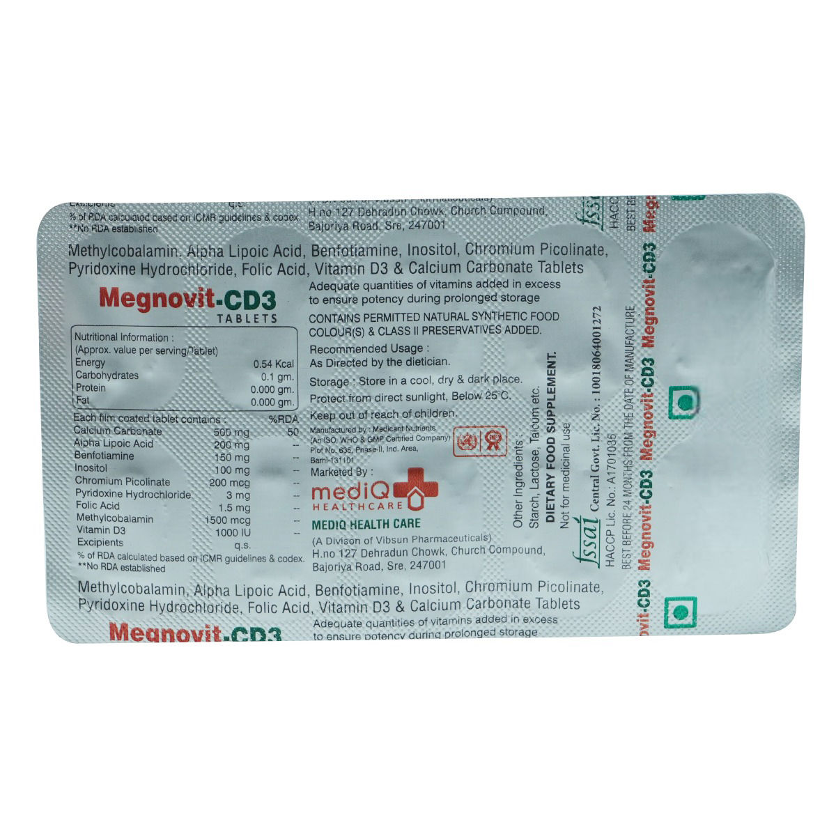 Megnovit CD3 Tablet | Uses, Side Effects, Price | Apollo Pharmacy